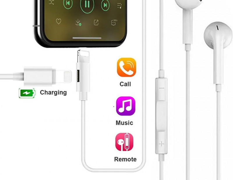 SLUSALICE SA ADAPTEROM ZA PUNJENJE ZA IPHONE Slušalice, hands free - MaxPhone mobilni telefoni i ...